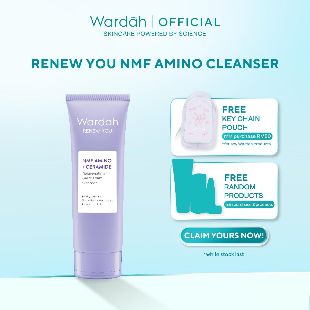 Wardah Renew You NMF Amino + Ceramide Rejuvenating Gel To Foam Cleanser ...