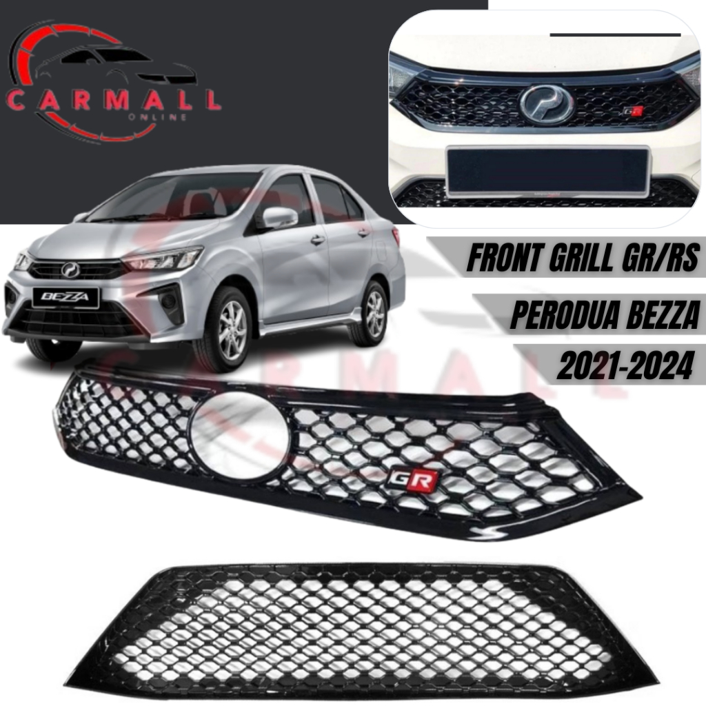 Perodua Bezza 2021-2024 Front Grill Glossy Black (Mini Cooper Style) RS ...