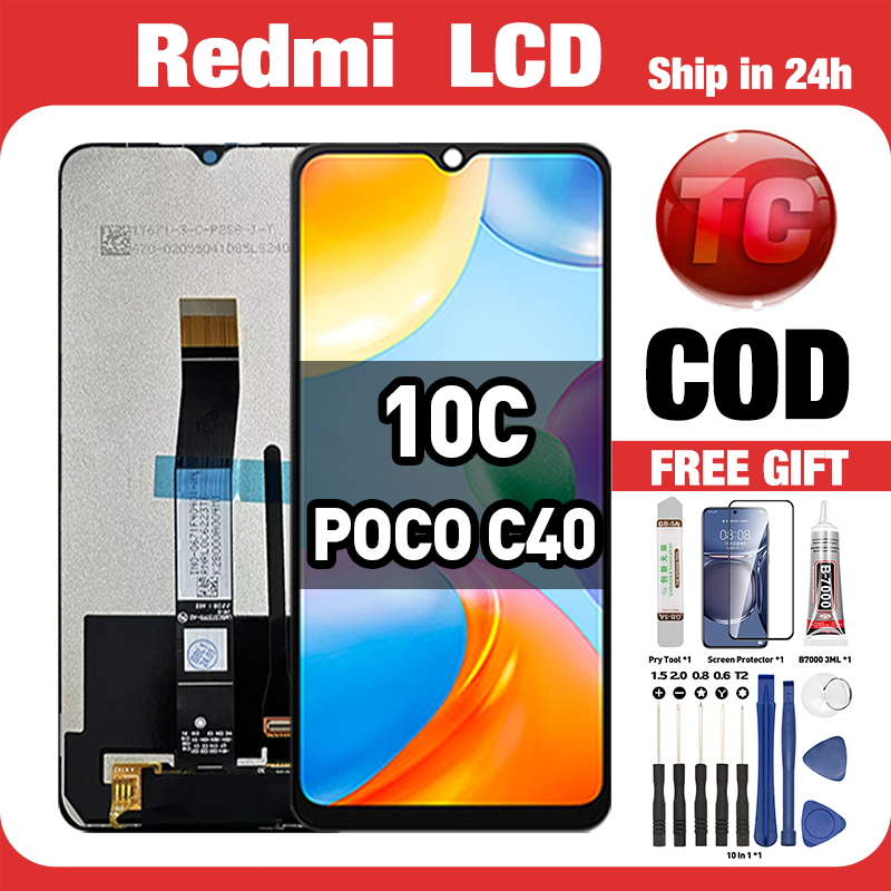 LCD Redmi 10C/ poco C40 Compatible For Original Glass Touch Screen ...