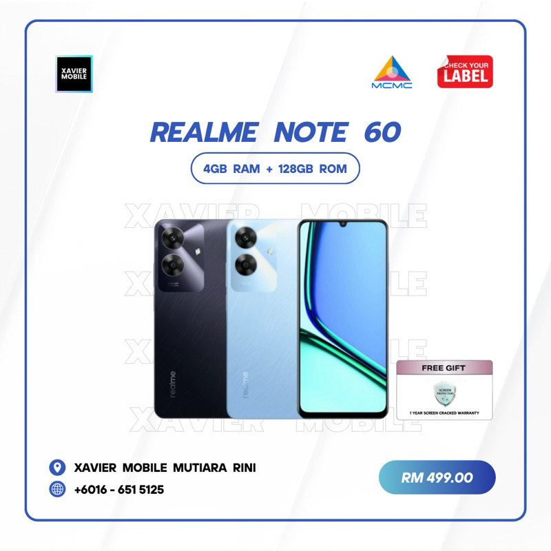 [New Arrival] realme Note 60 | 4GB + 128GB | 5,000mAh Battery | IP64 ...