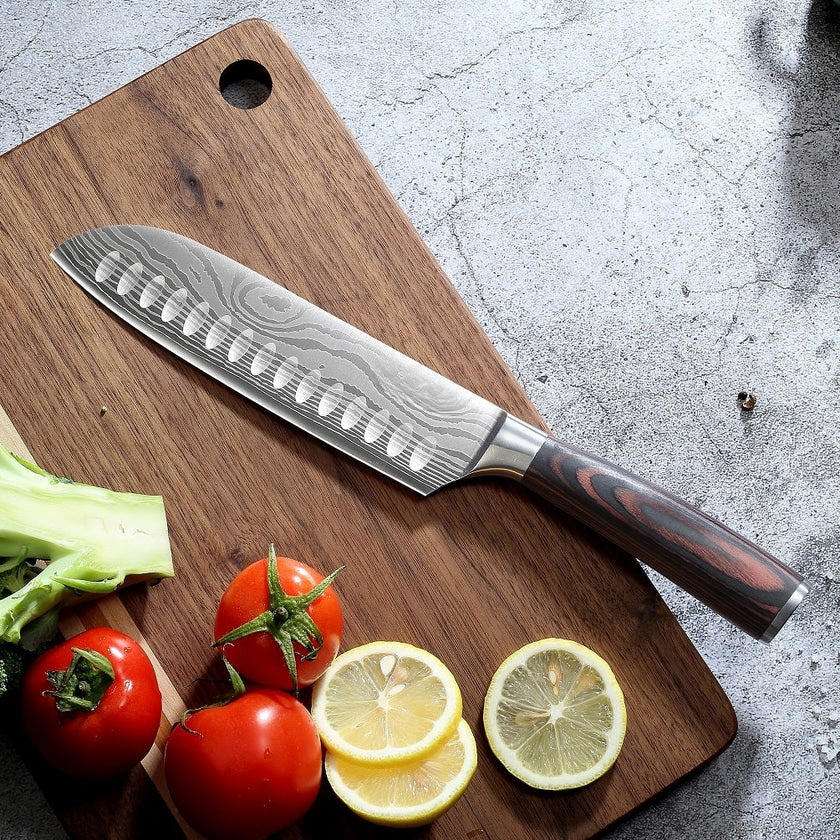 Santoku Knife, Kitchen Knife, Ultra Sharp Knife- Forged High Carbon ...