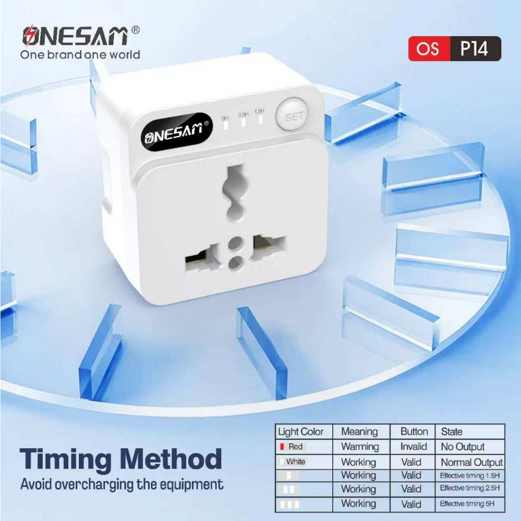 ONESAM OS-P14 Timing Universal Adapter Conversion Socket 2500W Power ...