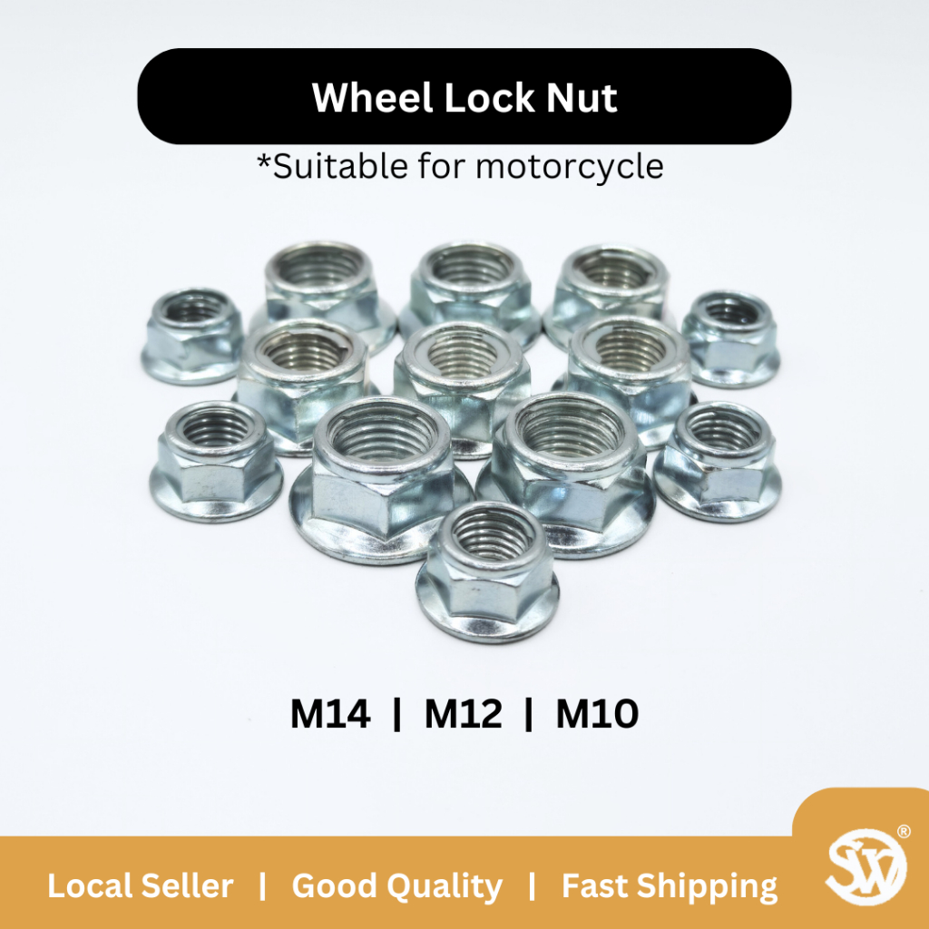 Wheel Lock Nut M10 M12 M14 Nut Shaft | Shopee Malaysia