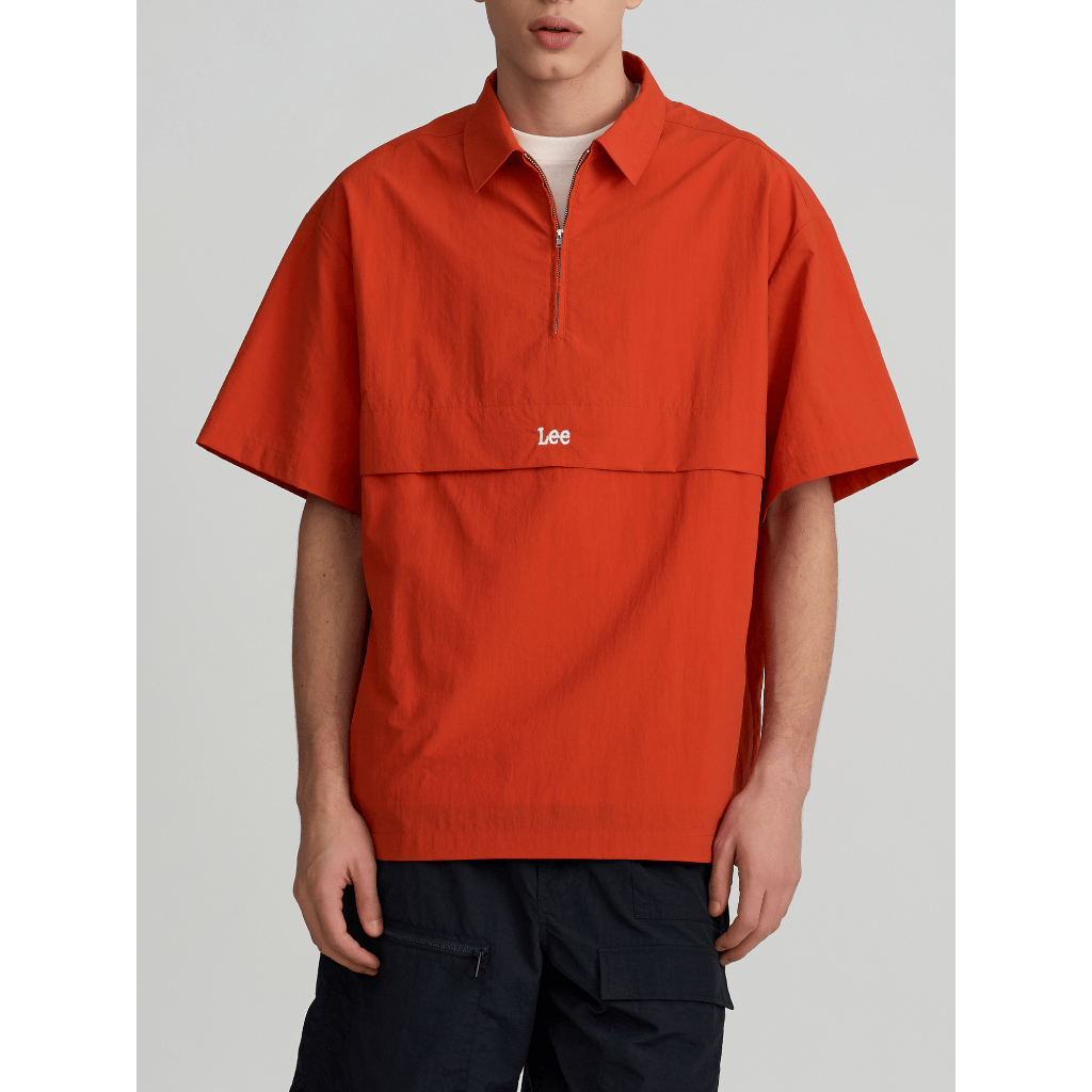 Lee® Men's Short Sleeve Overshirt | Relaxed Fit with Minimalist Logo ...