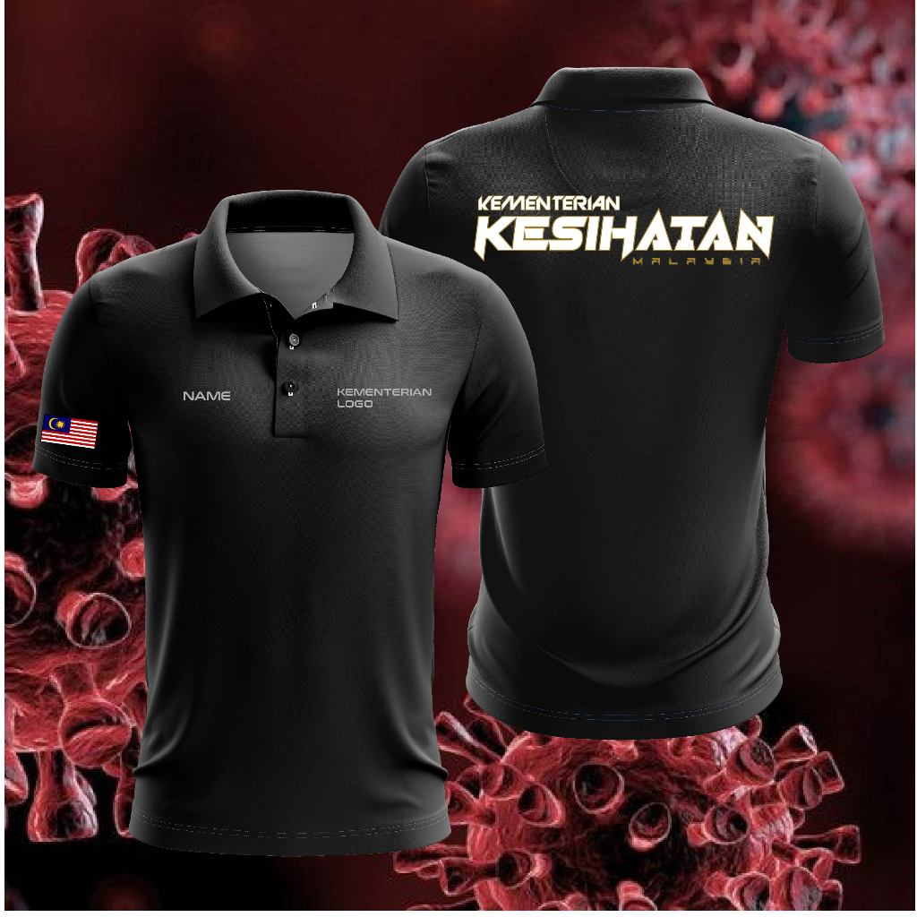 Baju KKM2024 T Shirt Microfiber Collar Hospital Frontliner T-shirt ...