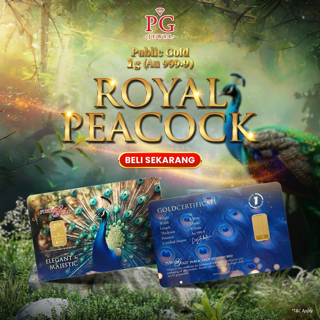Public Gold Bullion Bar 1g (Au 999.9) - Royal Peacock | Shopee Malaysia