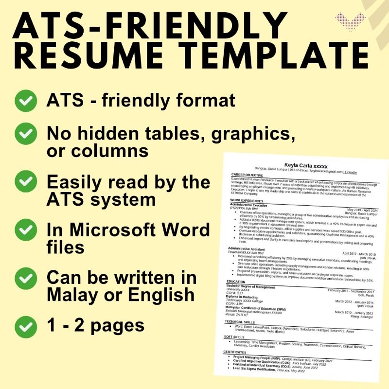 ATS-Friendly Template | Shopee Malaysia