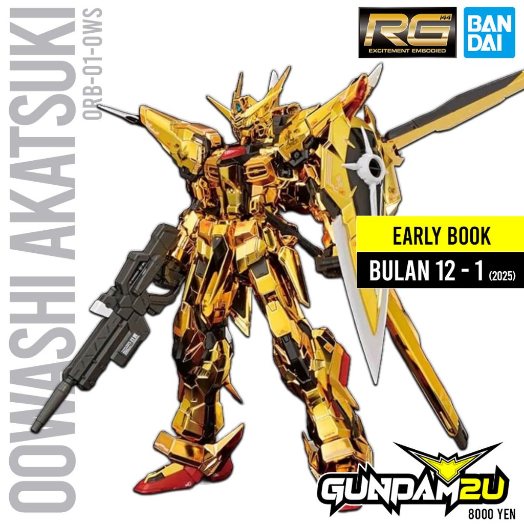 BANDAI RG 1/144 Akatsuki Gundam Oowashi Unit - Real Grade Gundam SEED ...