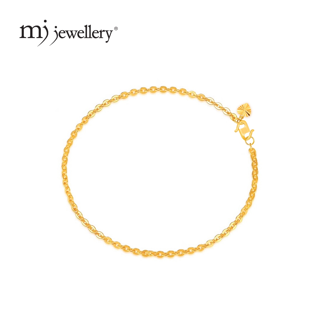 MJ Jewellery 375/9K Gold Polo Chain Bracelet T018 (1.50MM) | Shopee ...