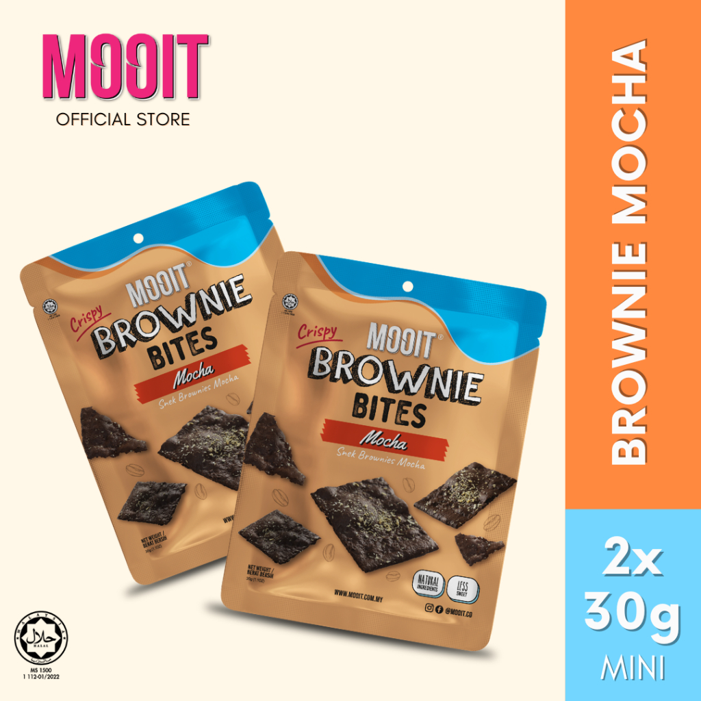 MOOIT Brownie Bites Mocha 【2 x 30g】- HALAL CERTIFIED | Shopee Malaysia