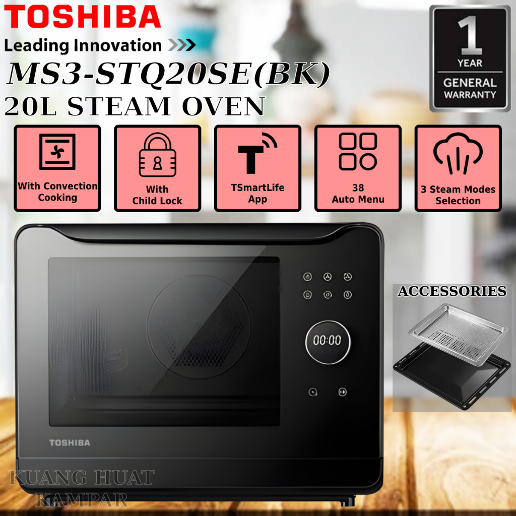 TOSHIBA MICROWAVE WITH GRILL MW-MG20P(BK) / MW-MG20 // 20L SMART STEAM OVEN MS3-STQ20SC | Shopee ...