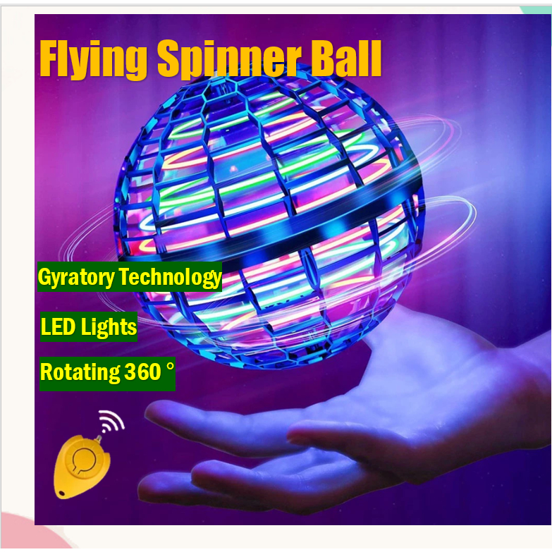 Magic Flying Spinner Sensor Ball Hand Control Gesture LED Light 360 ...