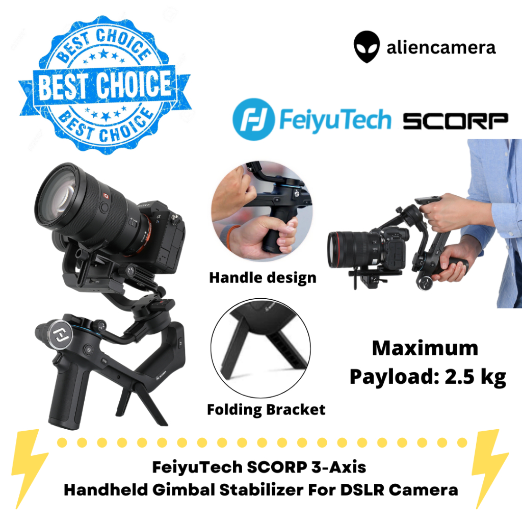 Feiyu SCORP Mini2 /SCORP 2/ Mini 3 Pro /Mini 3 Kit Handheld Gimbal 3-Axis Stabilizer w/AI ...