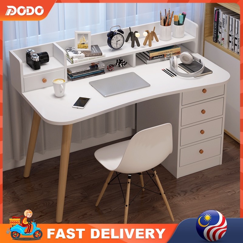 DO 120CM Study Table with Drawer Cabinet Computer Table Meja Belajar ...