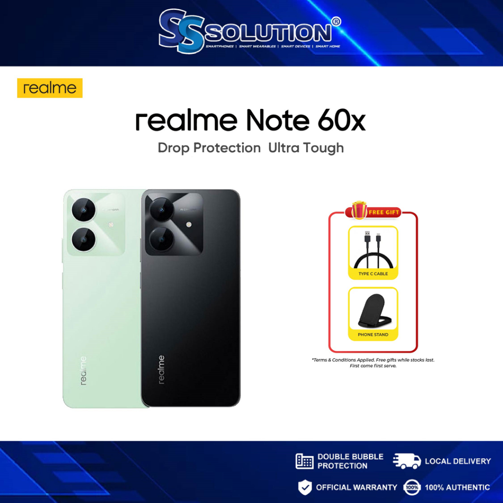 realme Note 60x (4GB+64GB) 6.74" 90Hz Eye Comfort Display I IP54 Dust ...