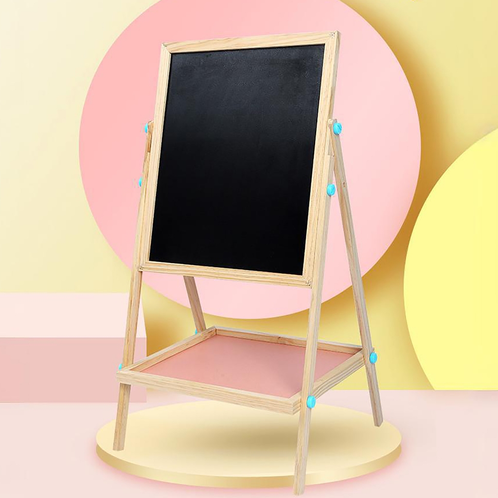 3 in 1 Double Sided Magnetic Board With Stand Blackboard & Whiteboard ...