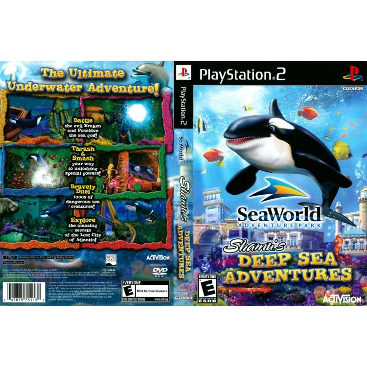 PS2 SeaWorld Adventure Parks - Shamu's Deep Sea Adventures (DVD GAME ...