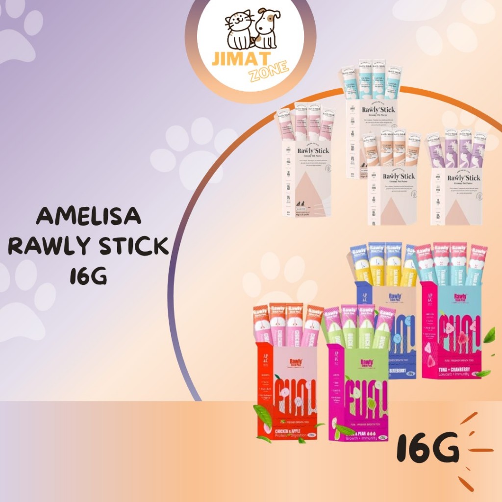 Amelisa Pet & Co. Rawly Stick 16g / Ciao Chu Ru Cat Treats 14g/12g/15g ...
