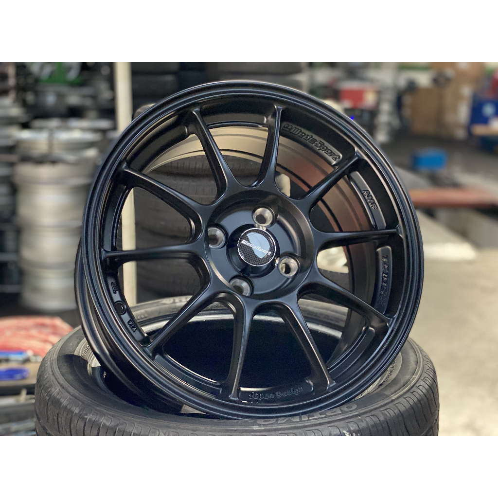 NEW 15X7J AOW TC105X Rim (set of 4) Matt Black 4X100 for City Jazz Vios Yaris Myvi Mazda 2 Ativa ...