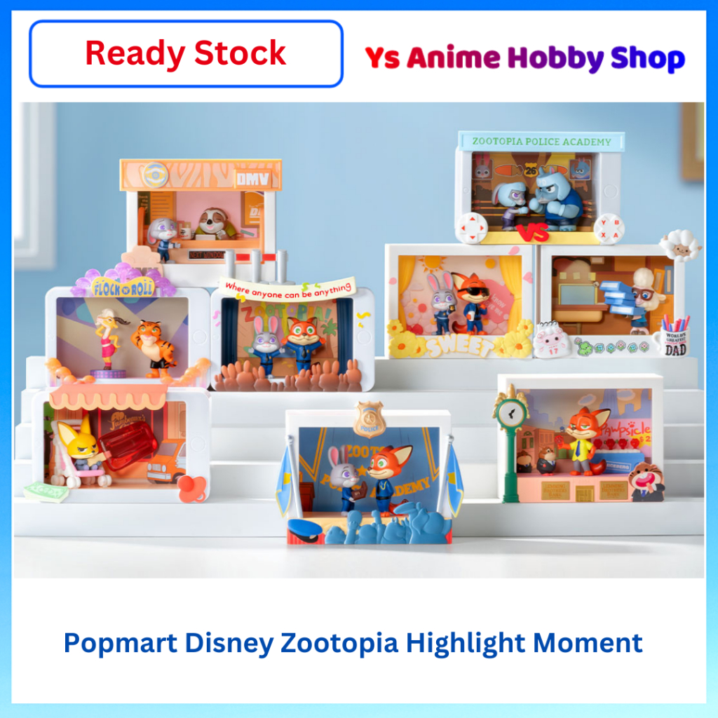 【Ready Stock】PopMart Disney Zootopia Highlight Moment Fox Rabbit Tiger ...