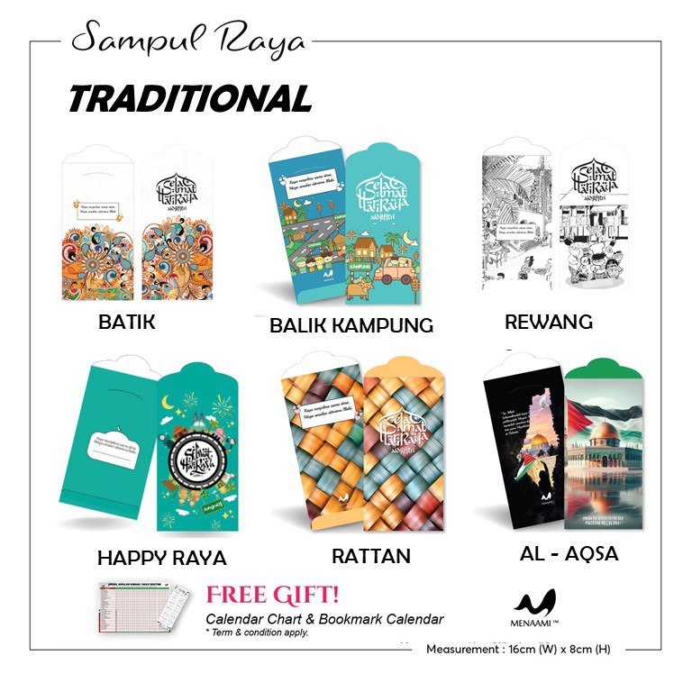 [ DUIT RAYA 2025 ] Traditional Sampul Cantik Angpau Pack Money Envelope ...