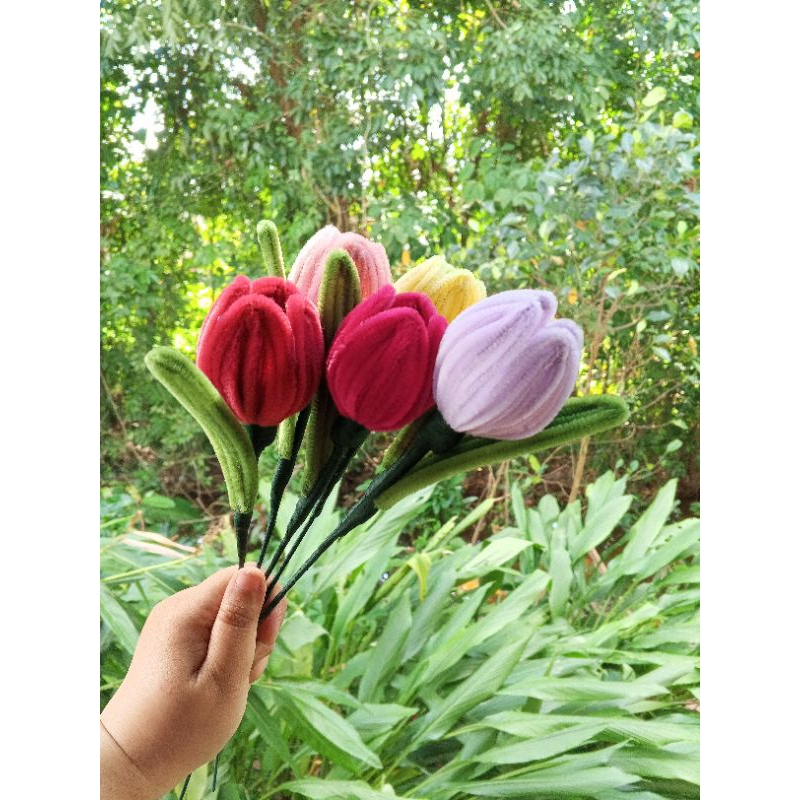 (1 kuntum) Bunga kawat bulu boleh pilih warna | Shopee Malaysia