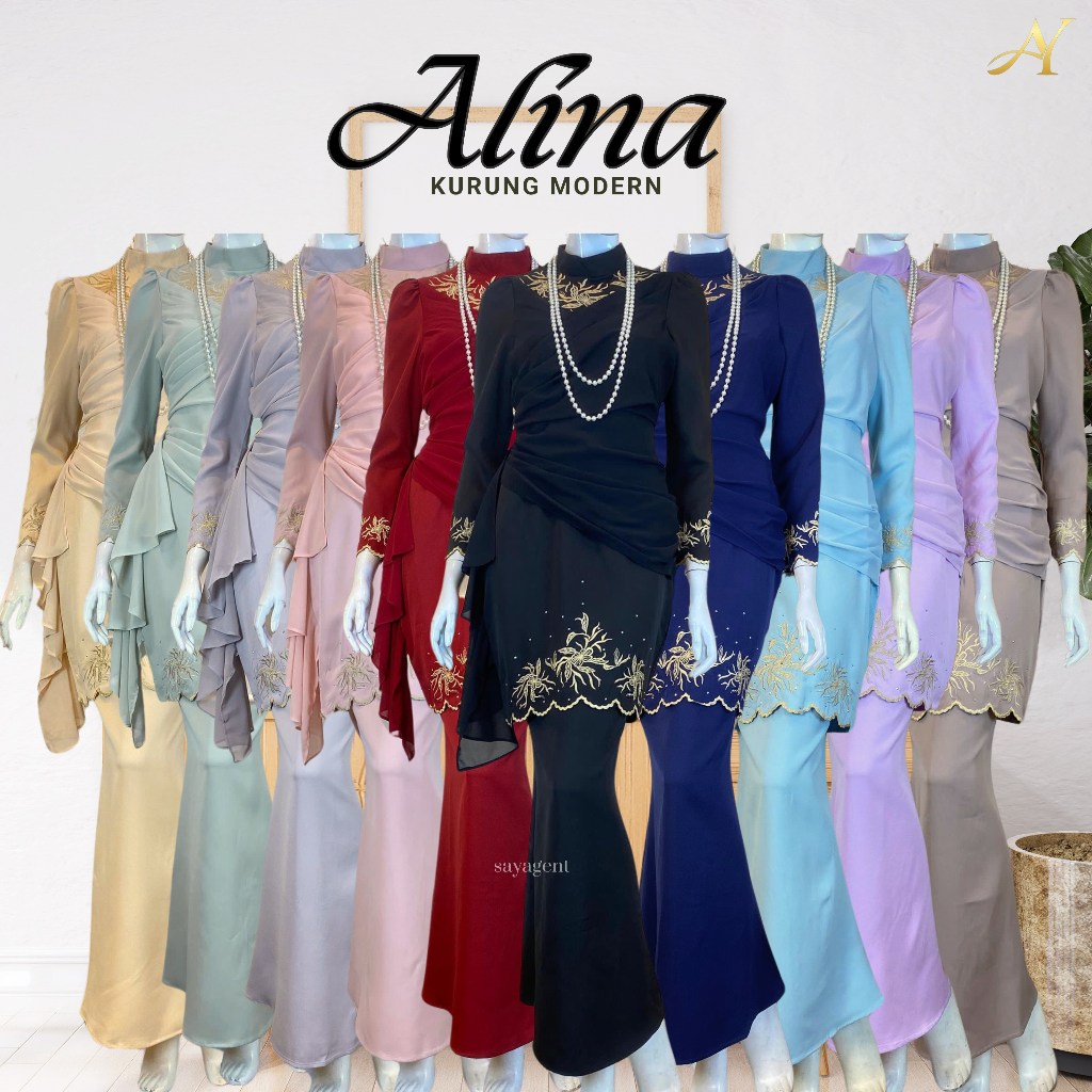KURUNG MODERN ALINA BAJU RAYA VIRAL 2025 BAJU TUNANG NIKAH KONVO ...