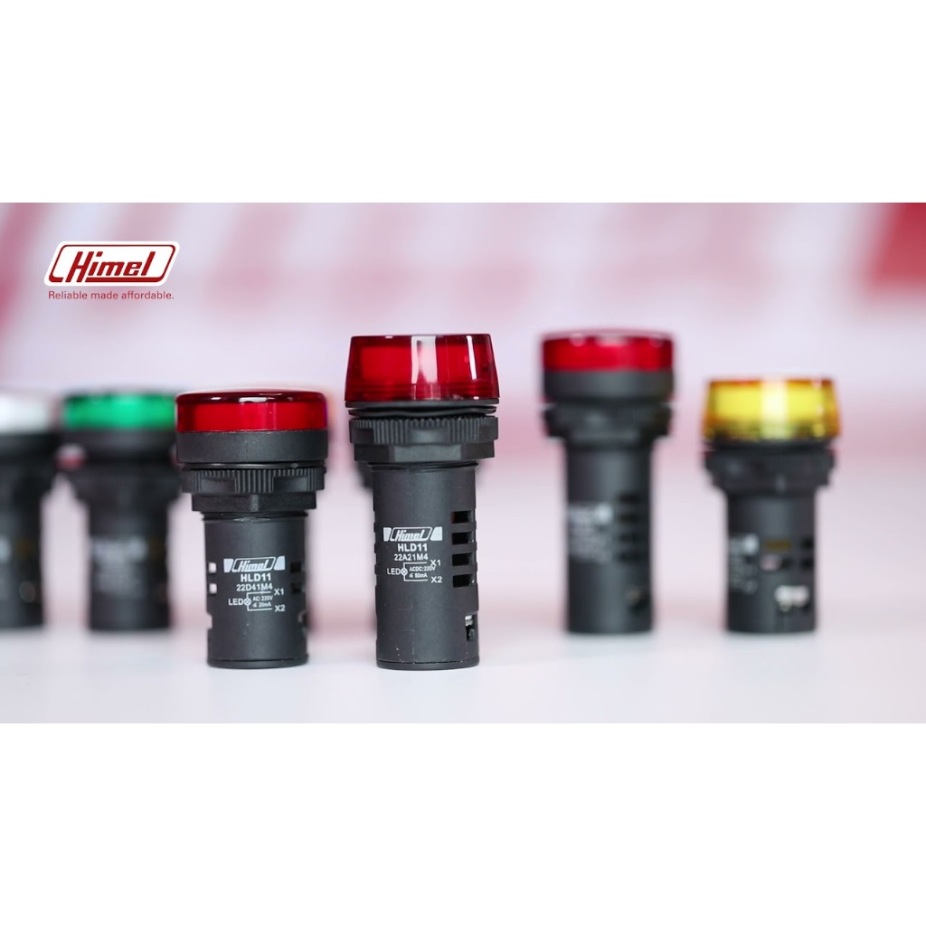 HIMEL Pilot Light Pilot Lamp 22mm LED Signal Indicator Light - AC230V ...