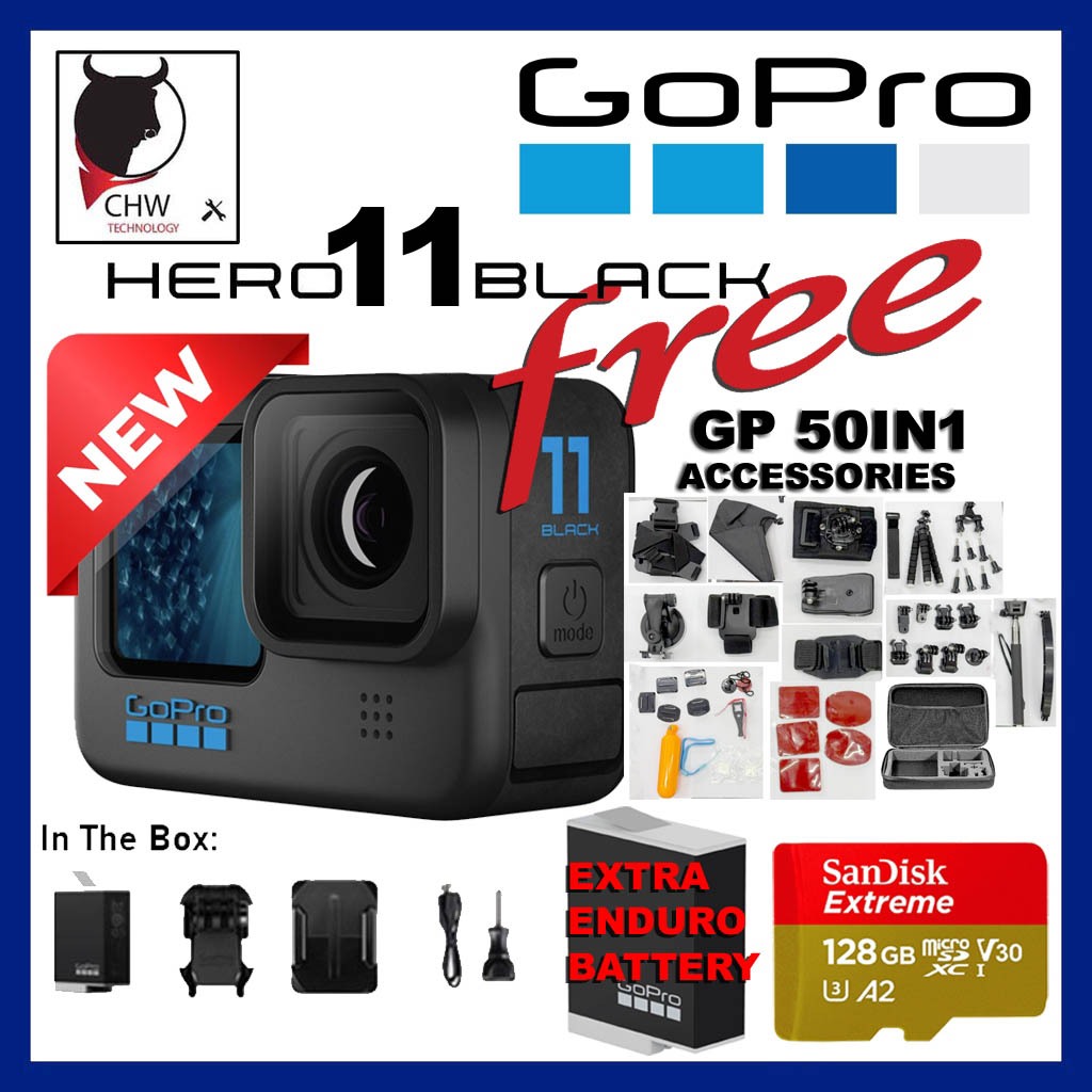 GOPRO ORIGINAL HERO11 HERO 11 BLACK ACTION CAMERA(NEW) | Shopee Malaysia