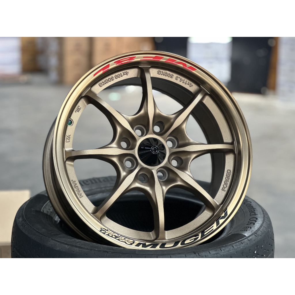 NEW 15X7J Mugen MF8 Rim (set of 4) Bronze 4X114.3 for Persona Saga Iriz ...