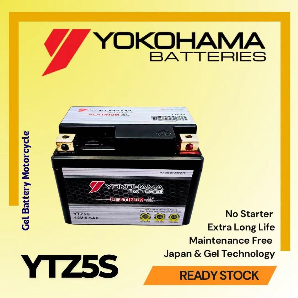 YTZ5 YTZ5S YOKOHAMA BATTERY BATERI y15 wave125 lc135 new dash future125 ...