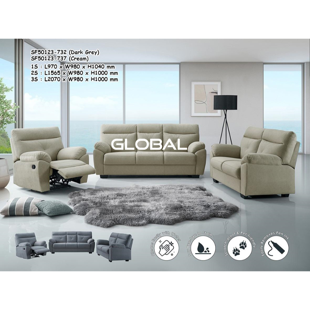 Harga Kilang Sofa Baldu 1 Seater 2 Seater 3 Seater Recliner 1 Seater ...