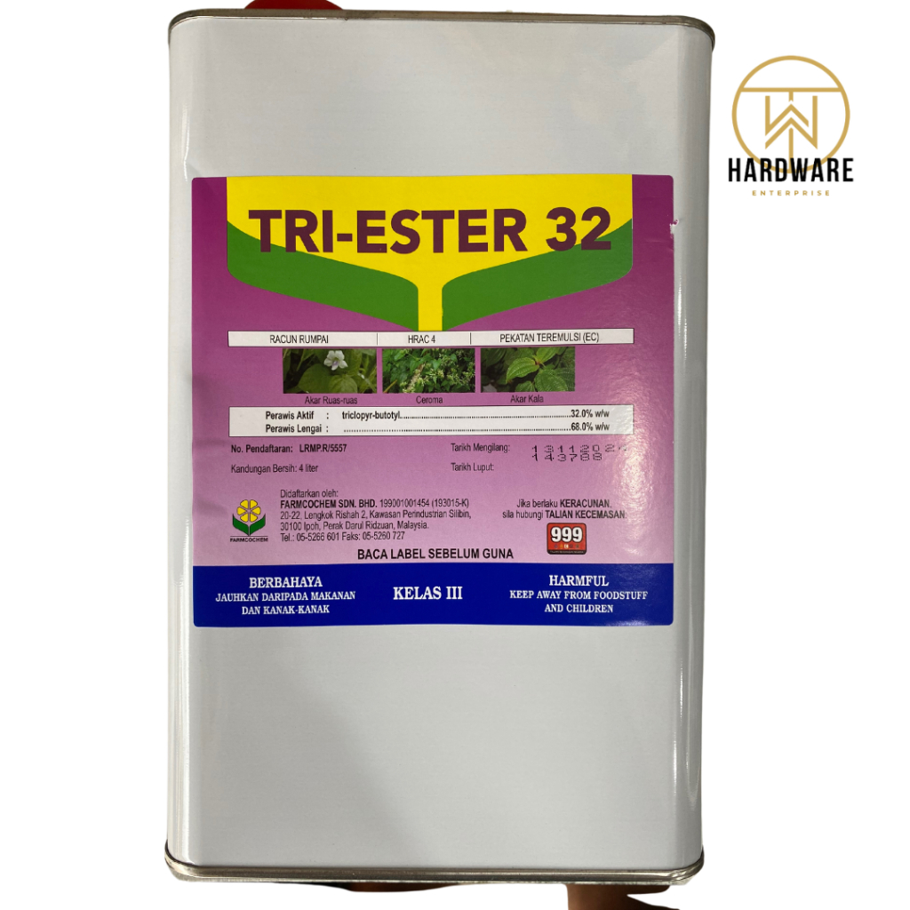 Tri-Ester 4L Racun Bunuh Pokok Triclopyr Butotyl 32% 4 LITER Racun Anak ...