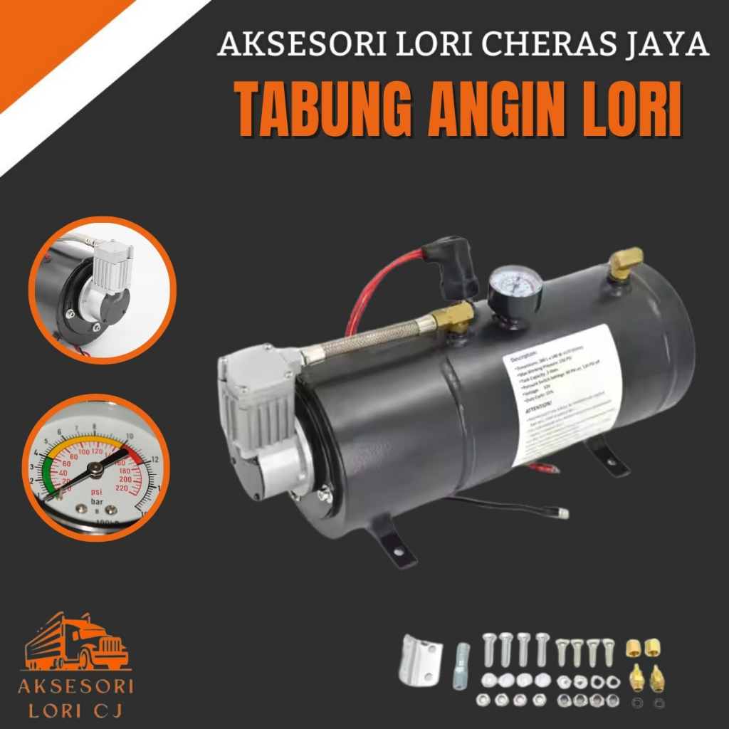 AKSESORI LORI CHERAS JAYA TABUNG ANGIN LORI TRAILER TRUCK DC 12V 24V ...