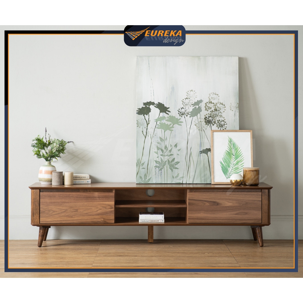 6ft TV Cabinet Console Hall Storage Modern Wood / Almari Kabinet DOVER (Deliver & Installation ...