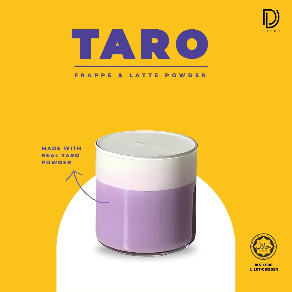 Davon Taro Frappe & Latte Powder 500g /1000g | Shopee Malaysia