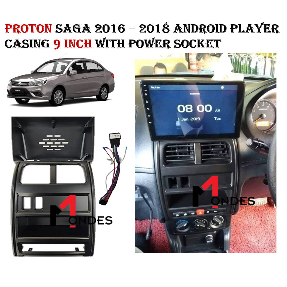 Android Player Casing 9" Proton Saga VVT 2016-2018 ( with Socket Proton ...