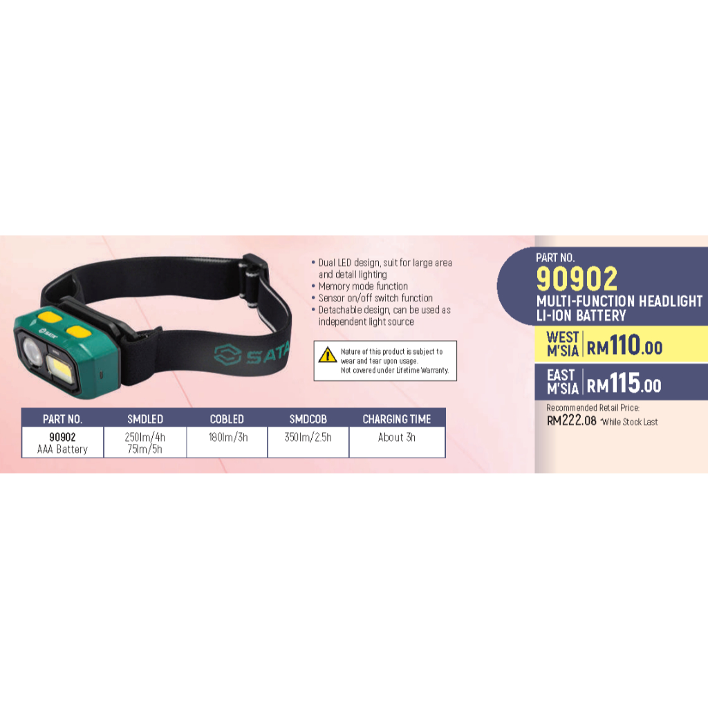 SATA Flash Head Light (90902 ) | Shopee Malaysia