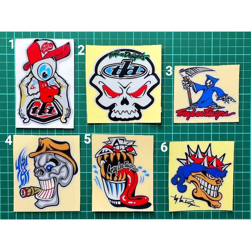 Sticker Troy Lee Design Cutting Reflective Pantul Stiker Motor | Shopee ...
