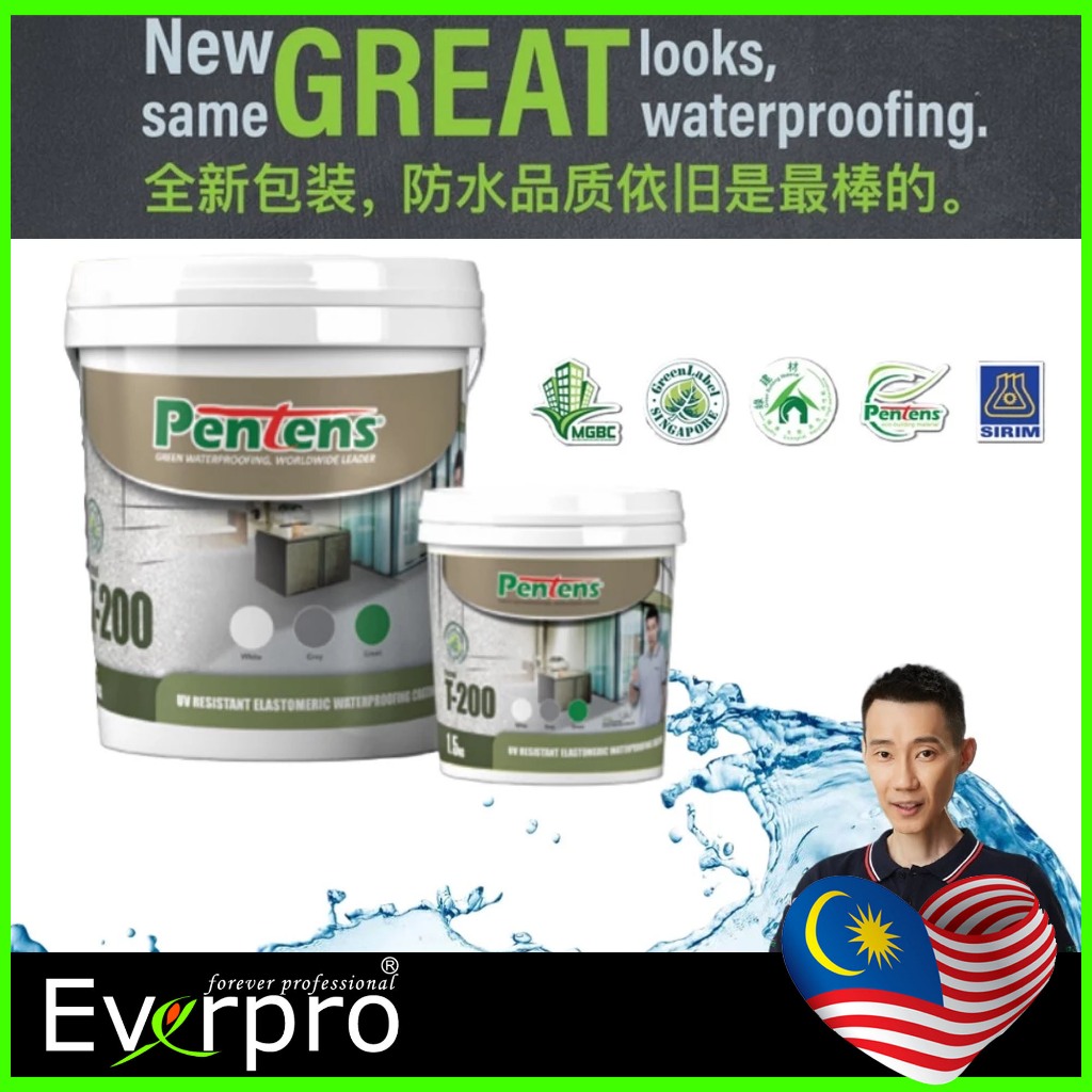 PENTENS T-200H 4.5Kg UV RESISTANT ELASTOMERIC WATERPROOFING COATING ...