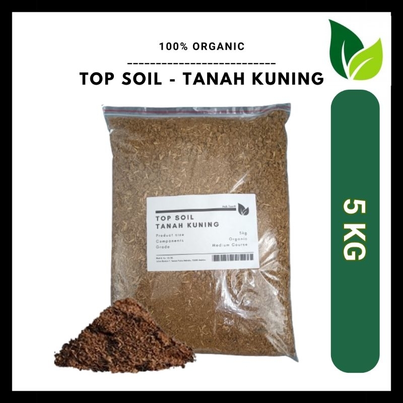 5KG - TOP SOIL TANAH KUNING | TANAH UNTUK MEDIA TANAM | Shopee Malaysia