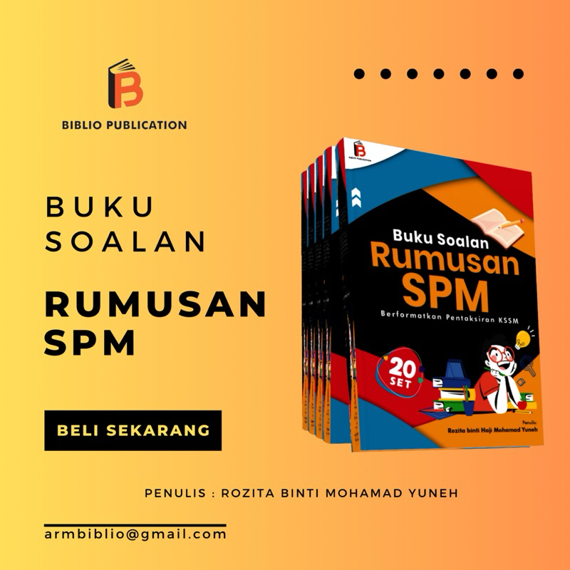 BUKU SOALAN RUMUSAN SPM | ROZITA YUNEH | Shopee Malaysia