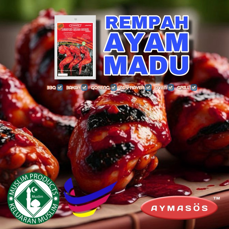 Rempah Perapan Ayam Bakar Madu, Original 125g Boleh Perap Sekor Ayam ...