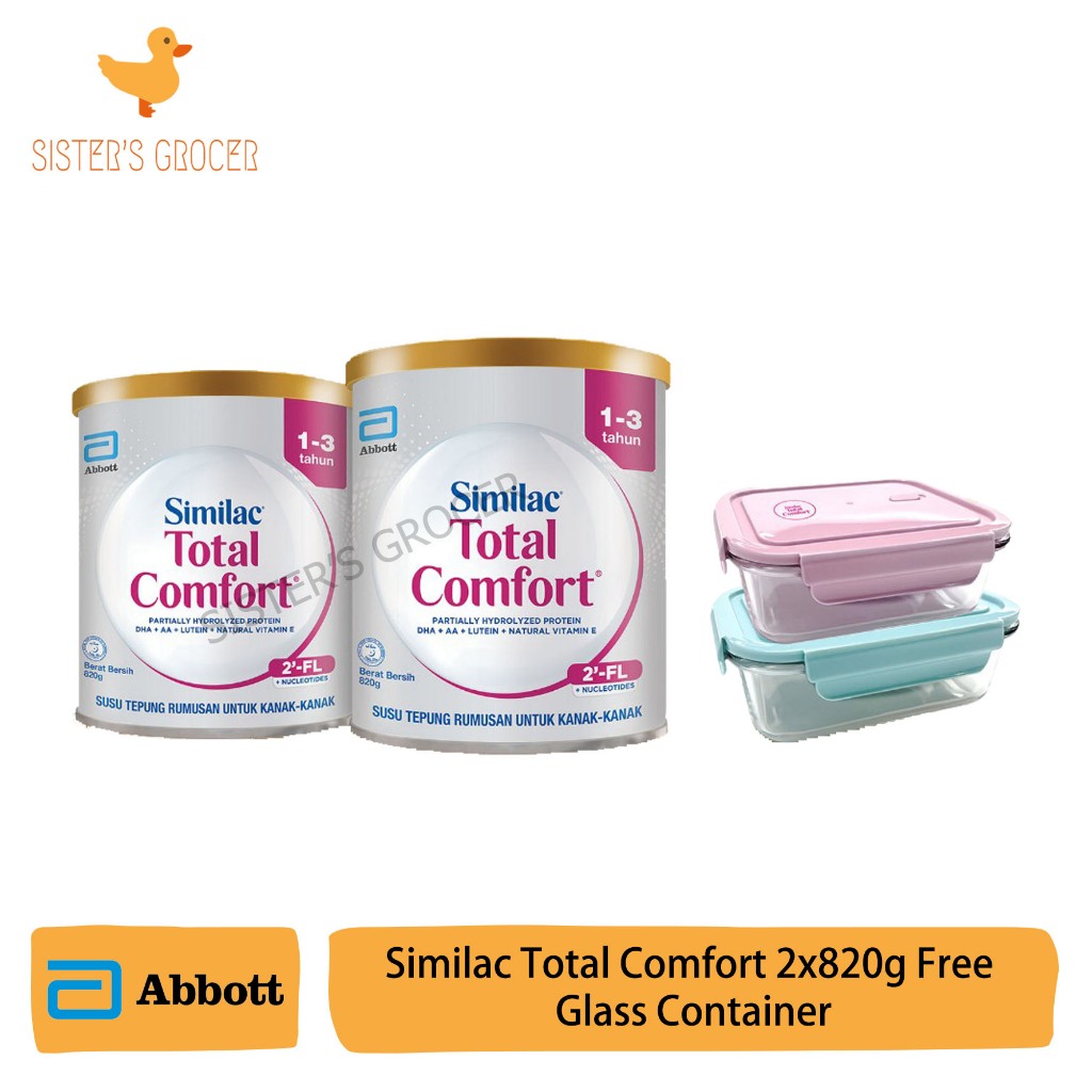 Similac Total Comfort 2x820g Free Glass Container | Shopee Malaysia