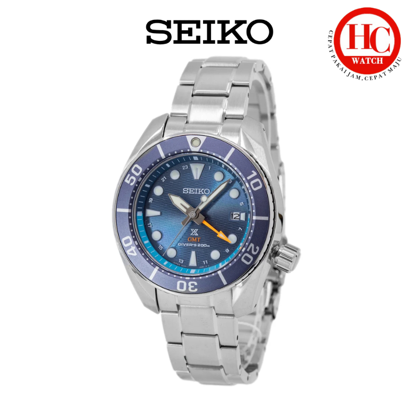 SEIKO Prospex SFK001J1 Aqua Sumo Solar 45MM Blue Dial GMT Diver 200M ...