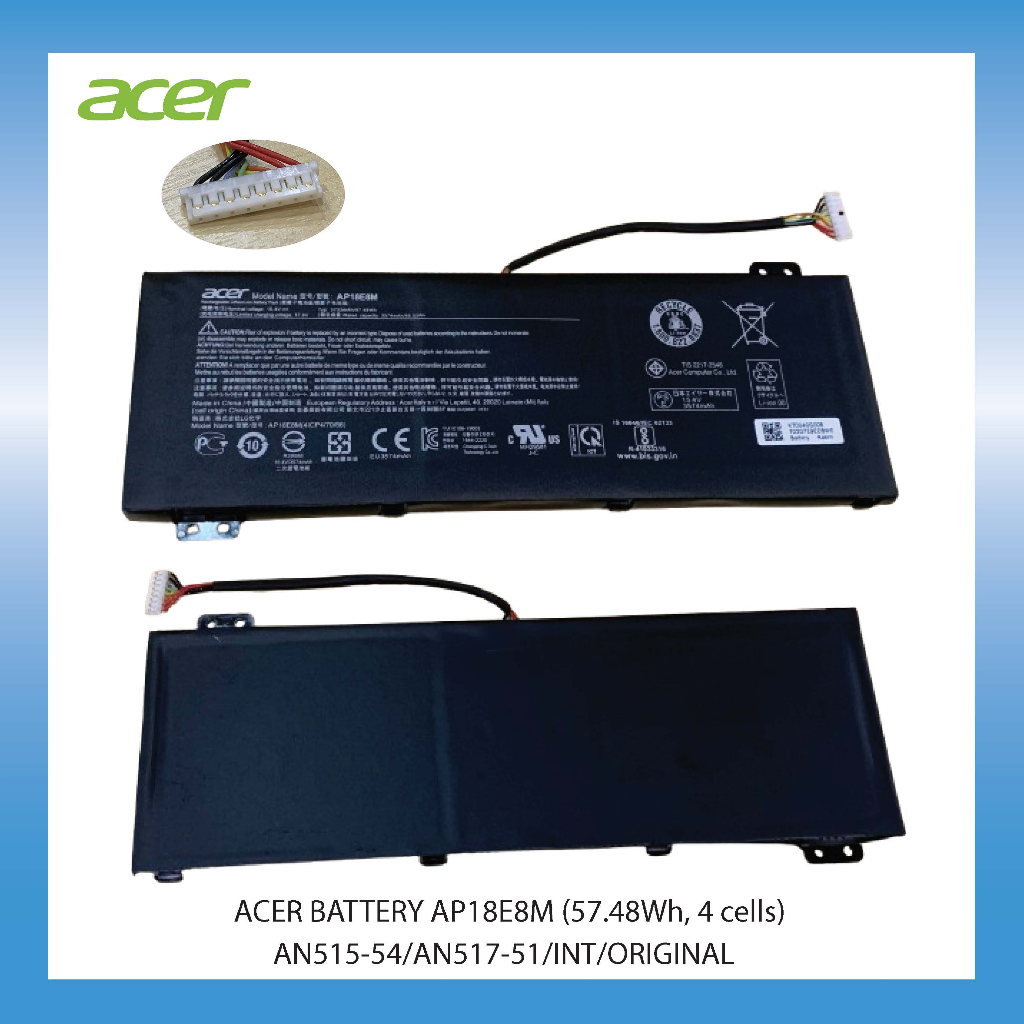 ACER BATTERY AP18E8M/AN515-54/AN517-51/INT/ORIGINAL | Shopee Malaysia