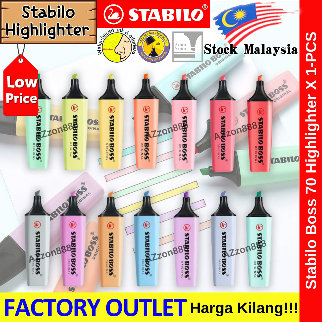Stabilo Boss Original Fluorescent Pastel Highlighter Text marker ...