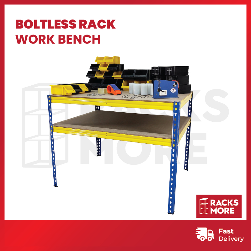 RACKSMORE [Ready Stock] Boltless Rack Work Bench Storage Rack Packaging ...