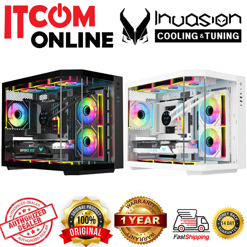 INVASION D-8000 TG MATX CASING (CS-INV-D-8000-BK/CS-INV-D-8000-WH) BLK ...