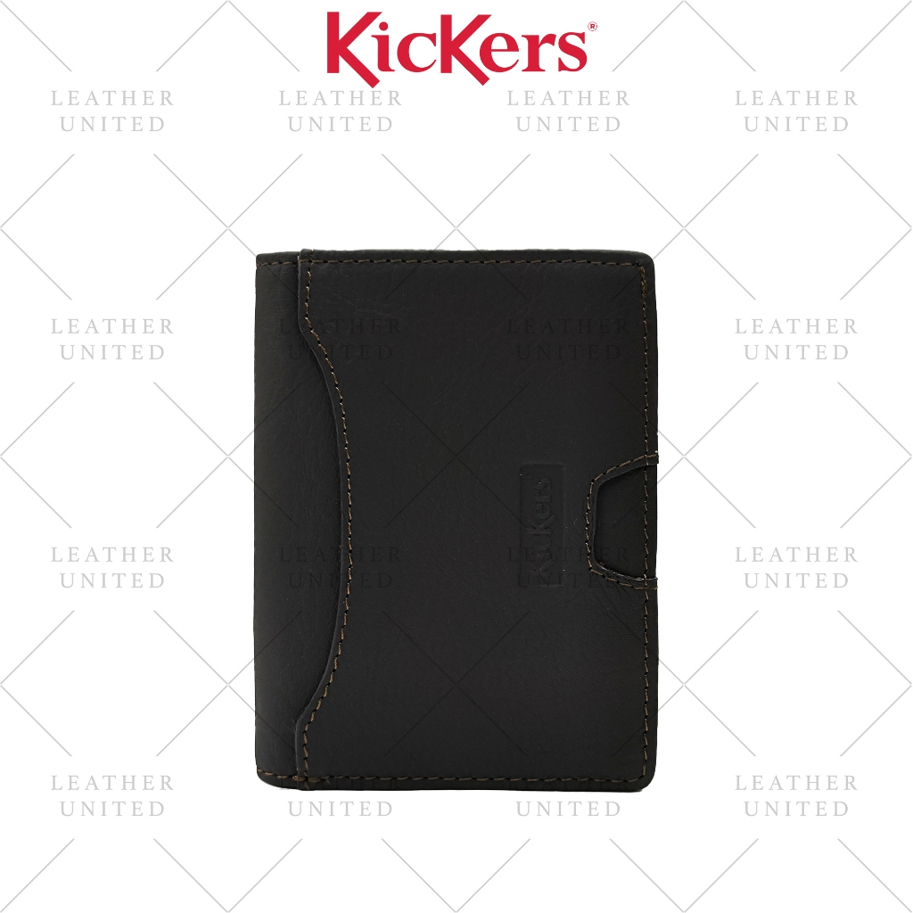 Kickers Genuine Full Grain Cowhide Leather Vertical Mini Wallet Card ...